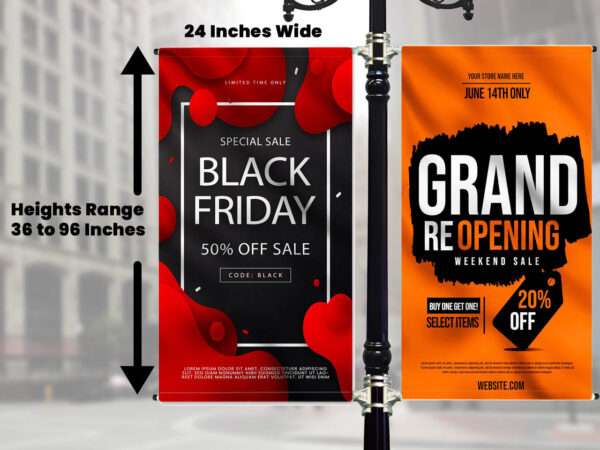24″ Pole Banners | WallaSigns