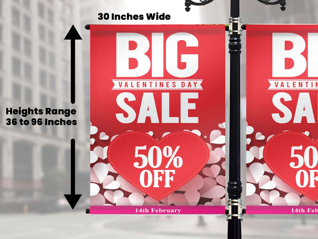 30″ Wide Pole Banners | WallaSigns