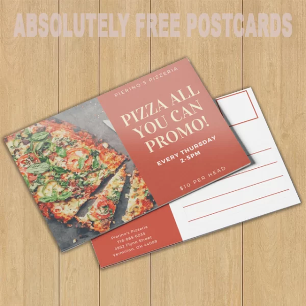200 Free Most Popular Sized PostCards | WallaSigns