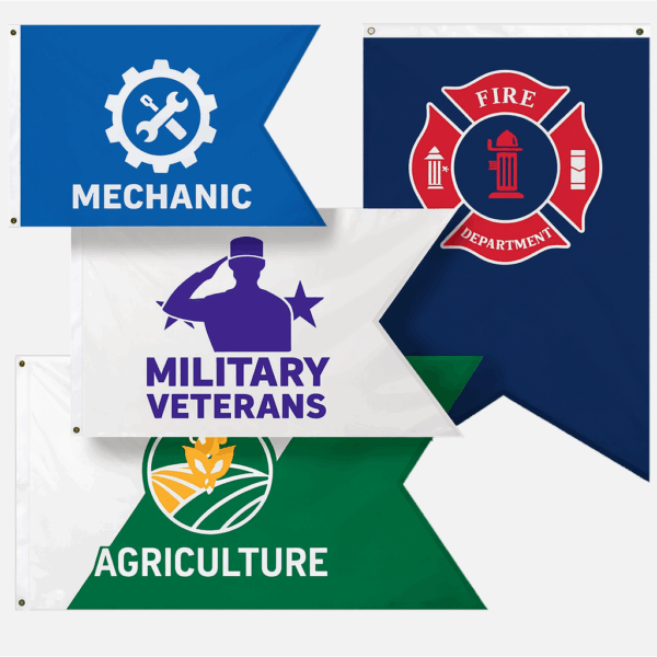 Custom Guidon Flag – Military & Ceremonial Flags with Swallowtail Design